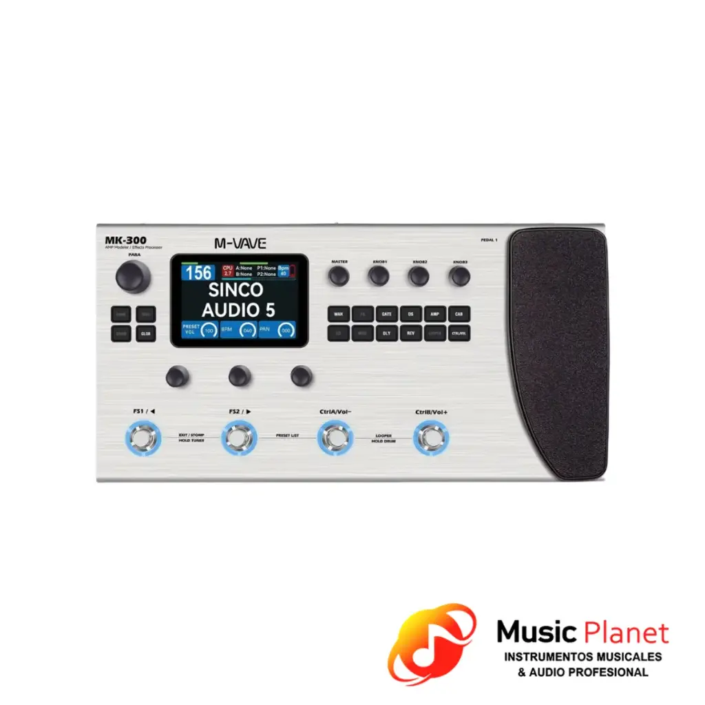Pedalera Multiefectos M-Vave - MK300 - Blanco | Music Planet